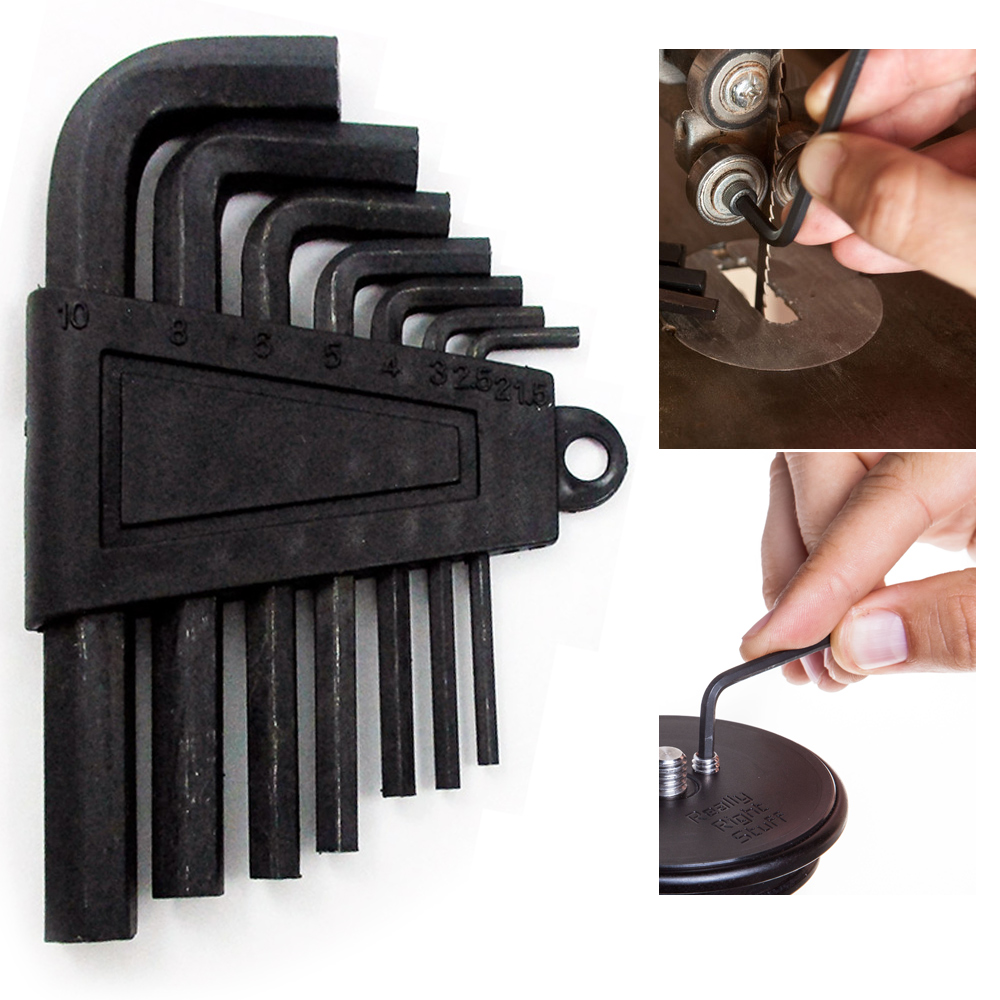 7 Pc Heavy Duty Jumbo Hex Key Wrench Set Metric L Shape Allen Driver