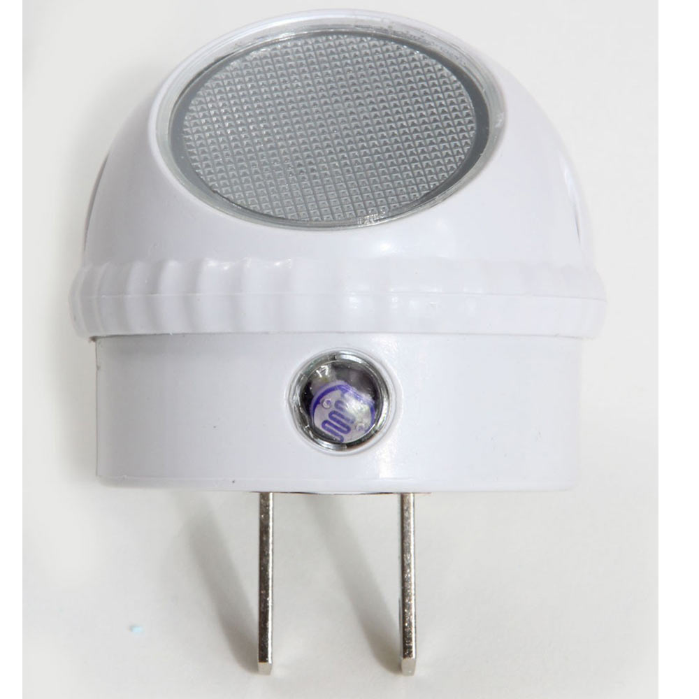 Led Night Light Plug In Wall Lamp Automatic Sensor Lite Round Swivel 2 ...