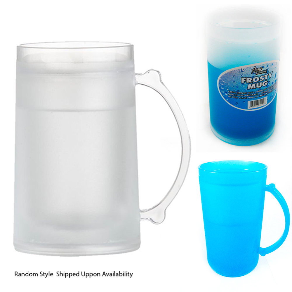 Set Of 3 Frosty Freezer Mug Drinks Cold Beer Water Freeze Gel 16Oz ...