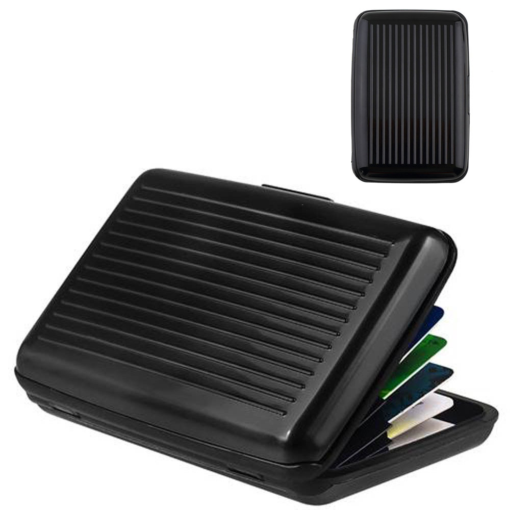 RFID Blocking Aluminum Credit Card Holder Aluma Wallet Hard Case Anti ...