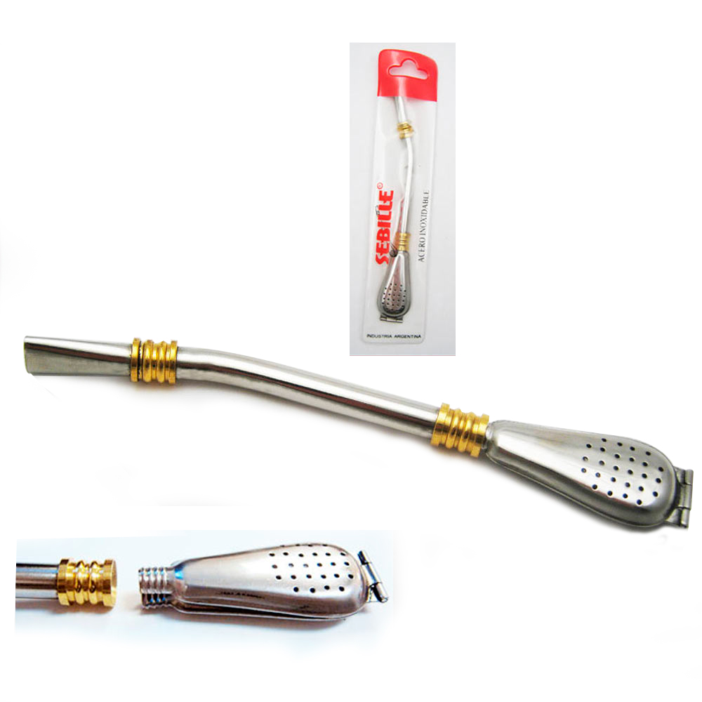 Stainless Steel Yerba Mate Tea Bombilla Gourd Drinking Straw Lifetime ...