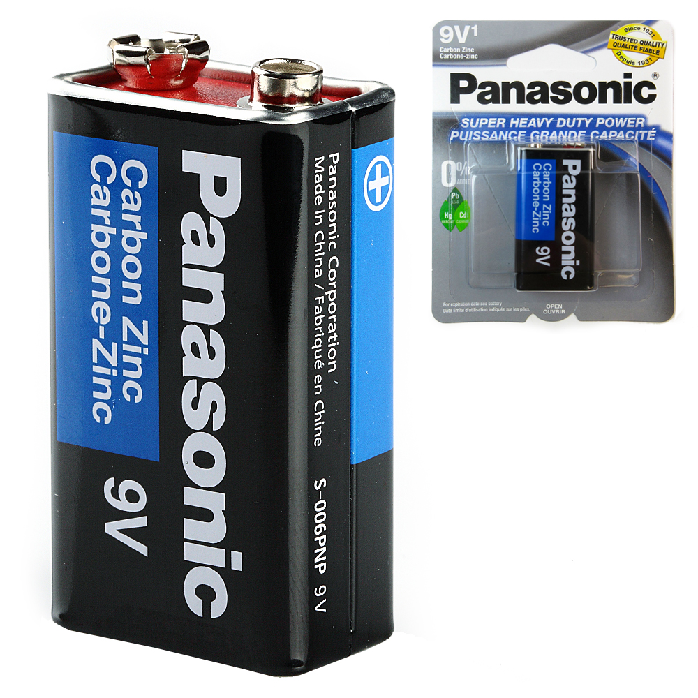 24 Lot Panasonic Battery 9 Volt Super Heavy Duty Carbon Zinc Batteries ...